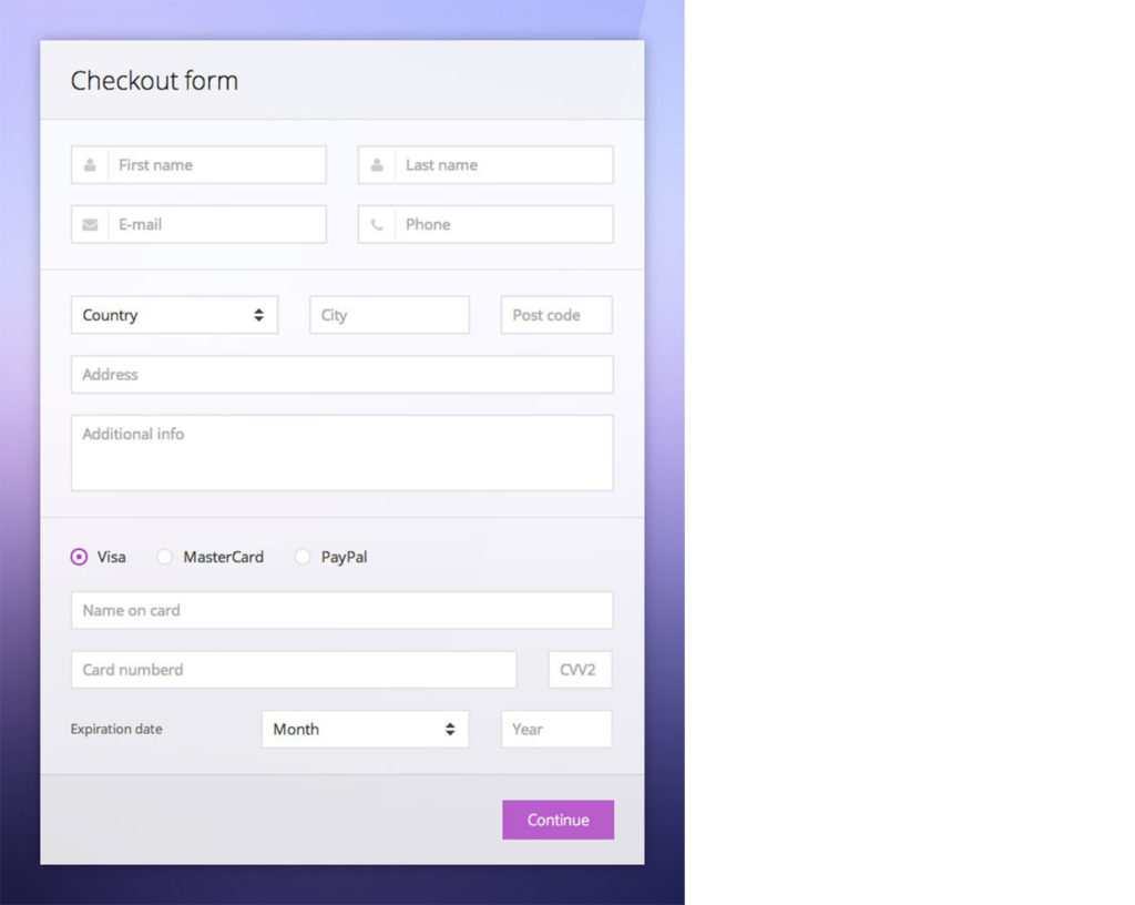 Custom HTML Responsive Form Design /UI Design – Uncommon Designs